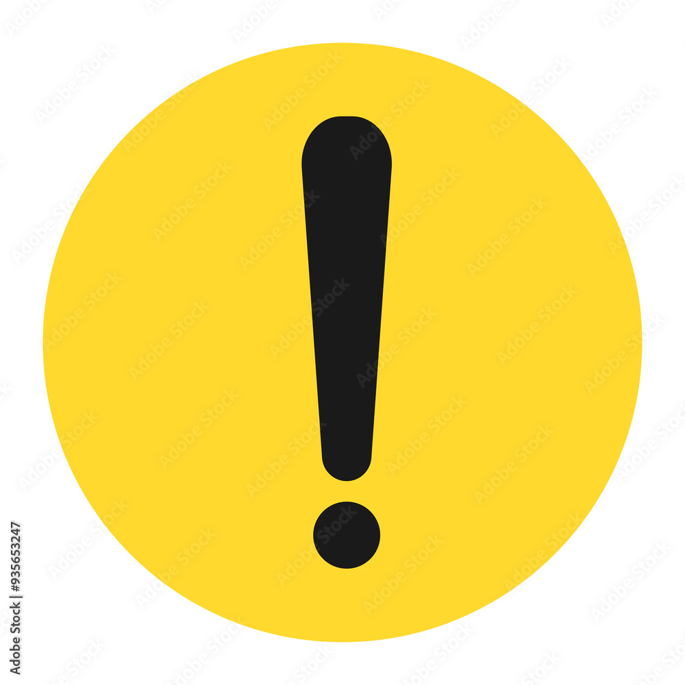 Exclamation mark icon png warning sign, transparent background Stock ...