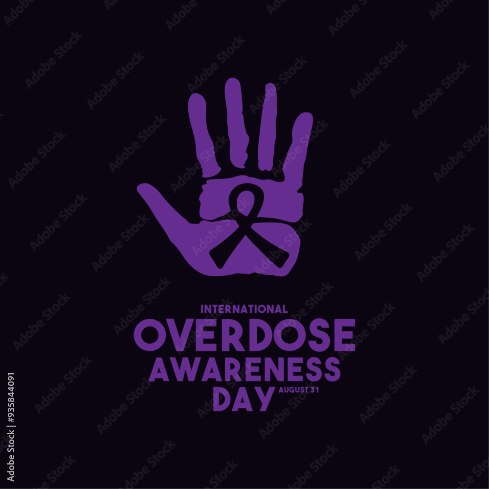 Vector illustration of International Overdose Awareness Day. August 31 ...