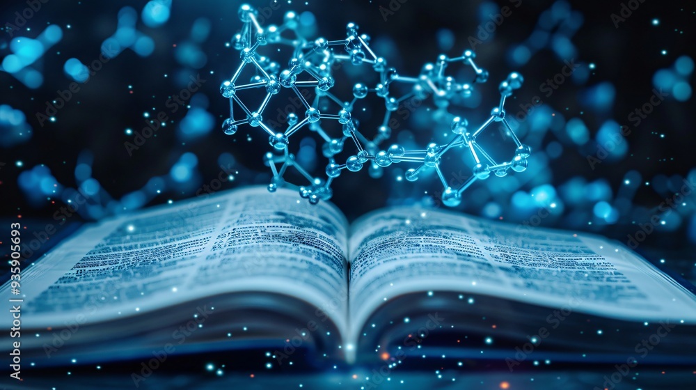 chemistry background with textbook Stock Illustration | Adobe Stock
