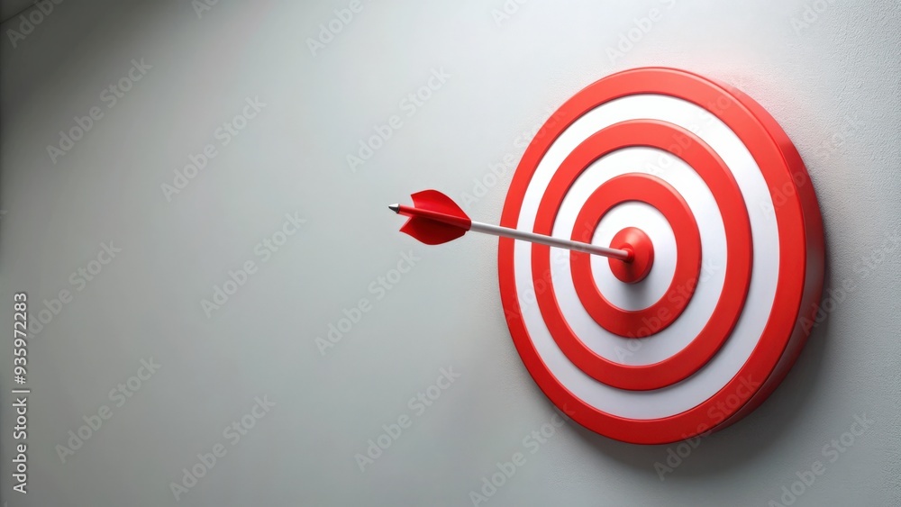 A target board with a red arrow missing the mark , failed, unsuccessful ...