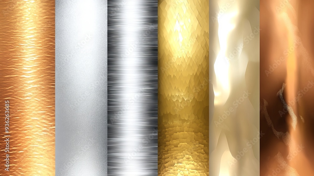 "Elegant Metallic Gradients: A Set of Foil Textures in Gold, Silver ...