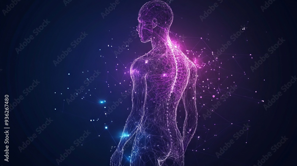 "Abstract Human Body Vector: Digital Anatomy Illustration Showcasing ...