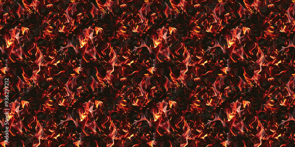 Floating embers texture with a glowing, fiery appearance. Seamless ...