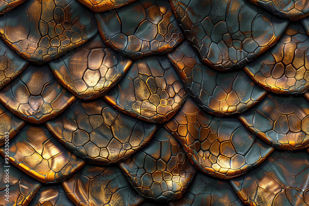 Iridescent dragon leather texture seamless background, realistic style ...