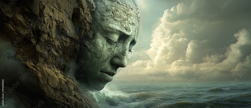 Faces of joy and sadness in surprising places like underwater scenes or ...