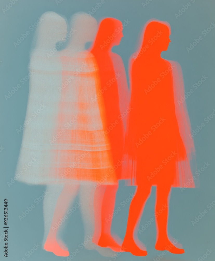 Dynamic Representation of Oscillation Movement in Figure Art Stock ...