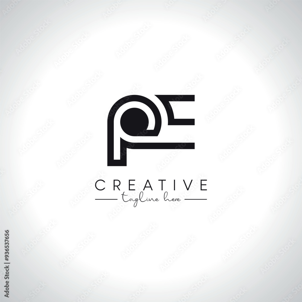 PE EP Alphabet Letters Monogram Logo Design. Initial Vector Symbol ...