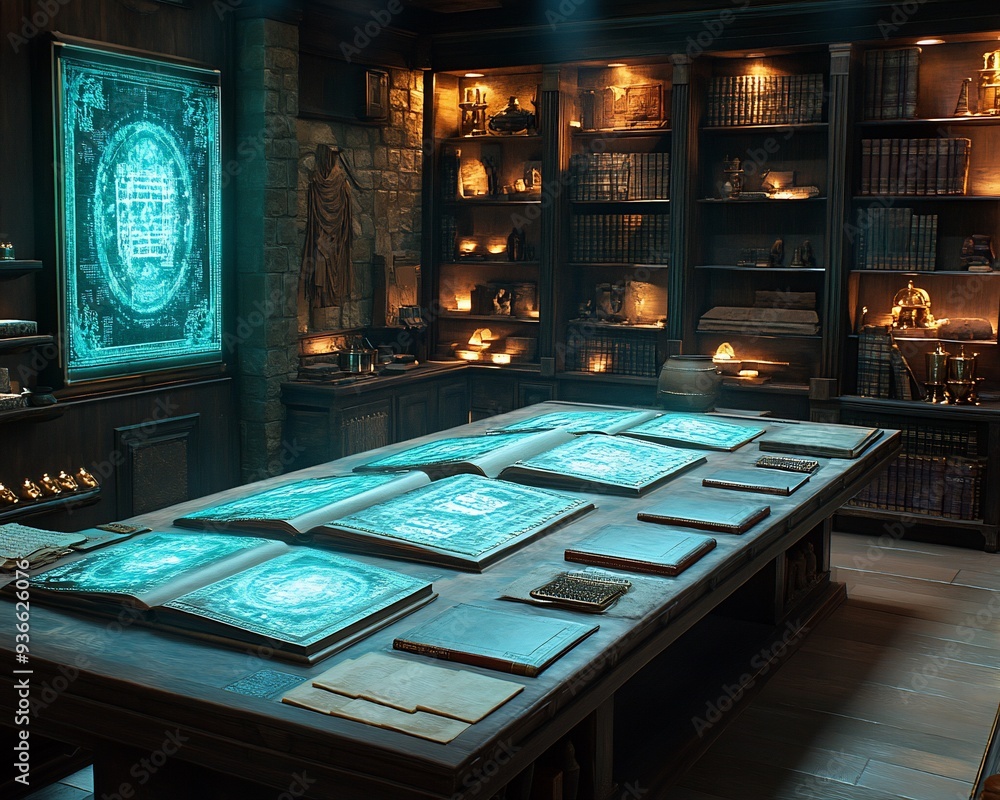 Holographic archive where lost knowledge from ancient civilizations is ...