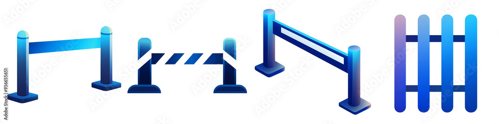 Barrier clipart collection, symbol, logos, icons isolated on ...