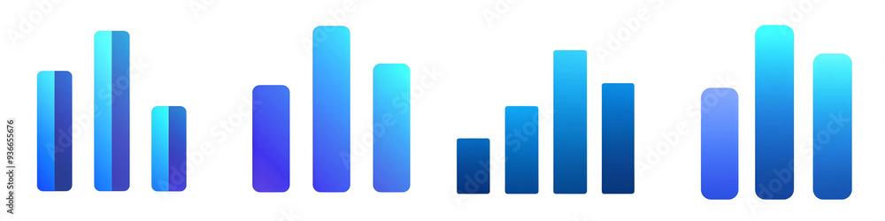 Bar Graph clipart collection, symbol, logos, icons isolated on ...