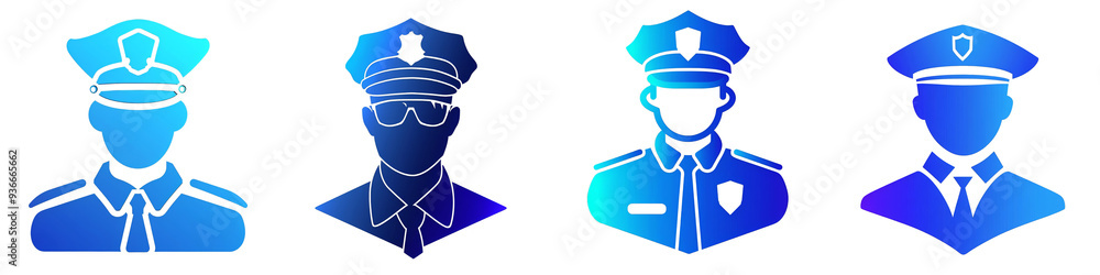Police clipart collection, symbol, logos, icons isolated on transparent ...