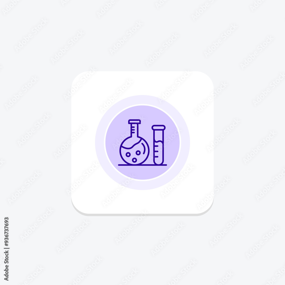 Chemistry icon, science, lab, chemical, reaction, editable vector ...