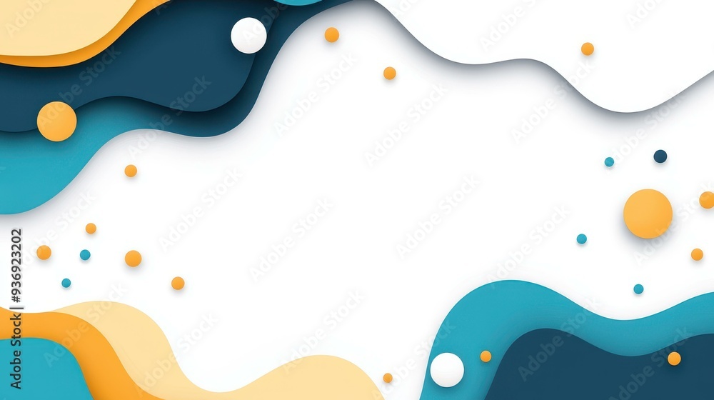 Bold blue swirls merge textures and style, creating a fun banner thats ...