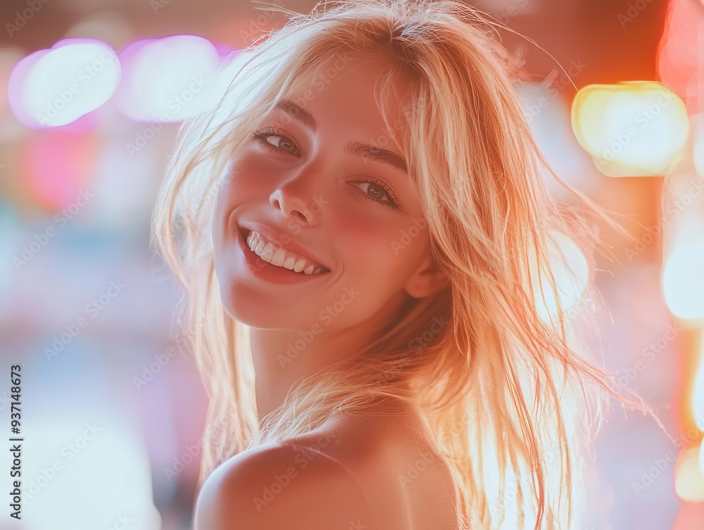 Elegant Individual with Soft Focus Background, Realistic Skin Tones ...