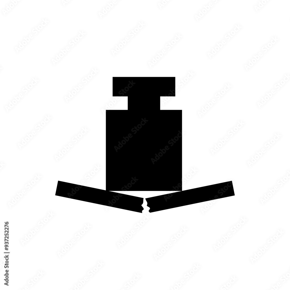 ISO prohibition safety signs_no heavy load symbol only Stock Vector ...