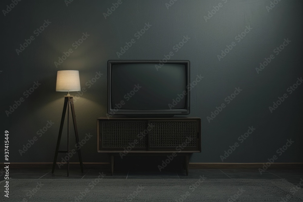 nostalgic TV feeling with gray screen interference, evoking memories of ...