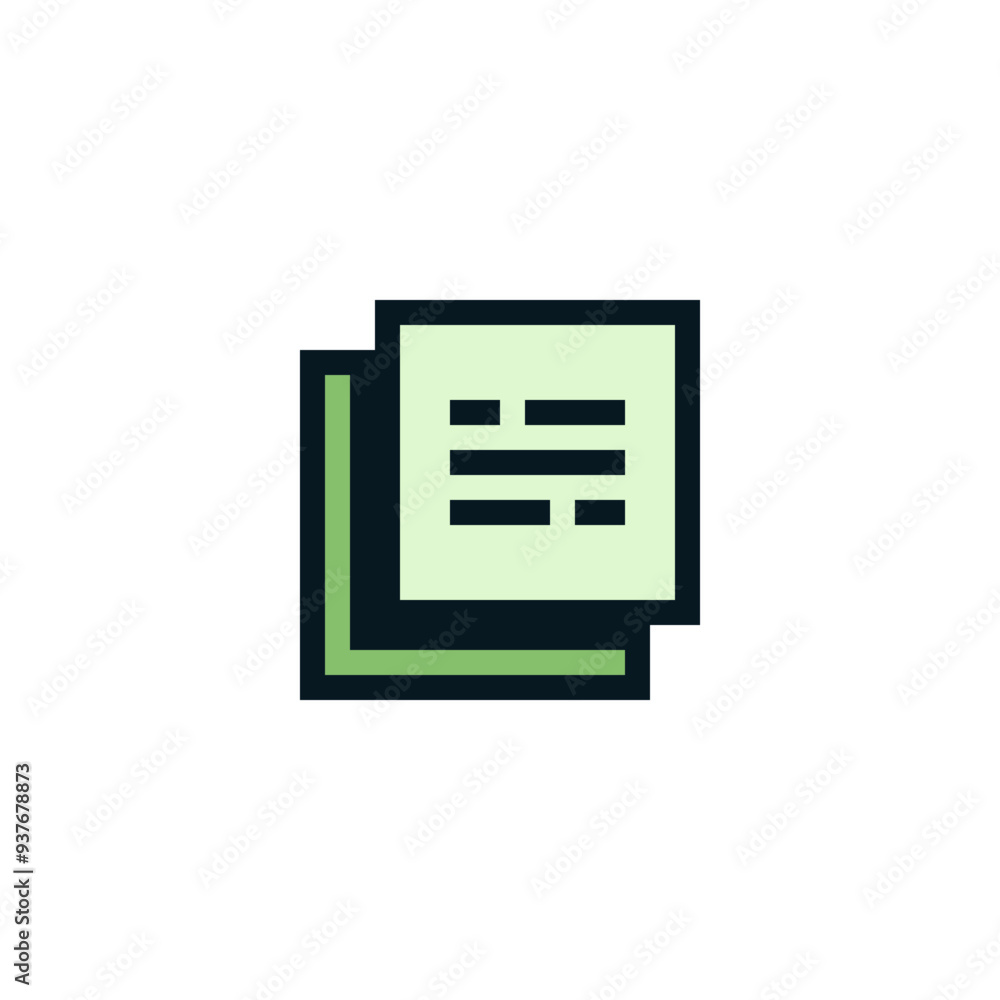 Sheet of paper pixel art icon, clipboard for notes. Isolated vector ...