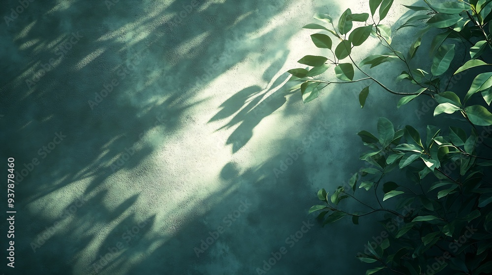 Shadow and sunshine with light of leaves reflection Jungle gray ...
