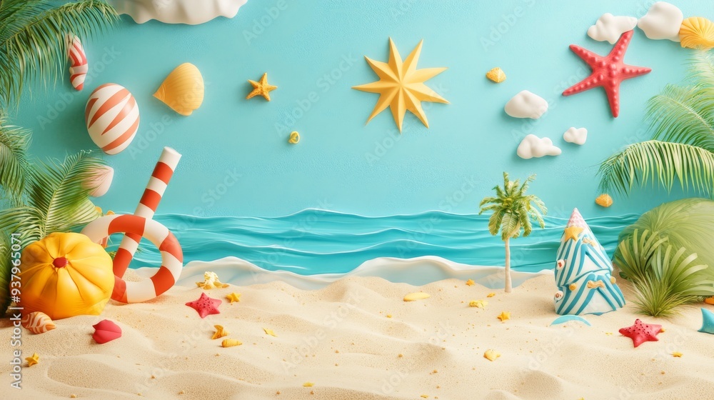 Whimsical 3D Battle Map of a Naval Conflict with Ships, Islands, and ...