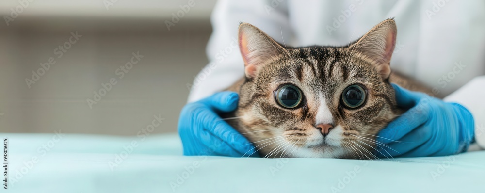 Pathologist performing an autopsy on a cat to determine cause of death ...