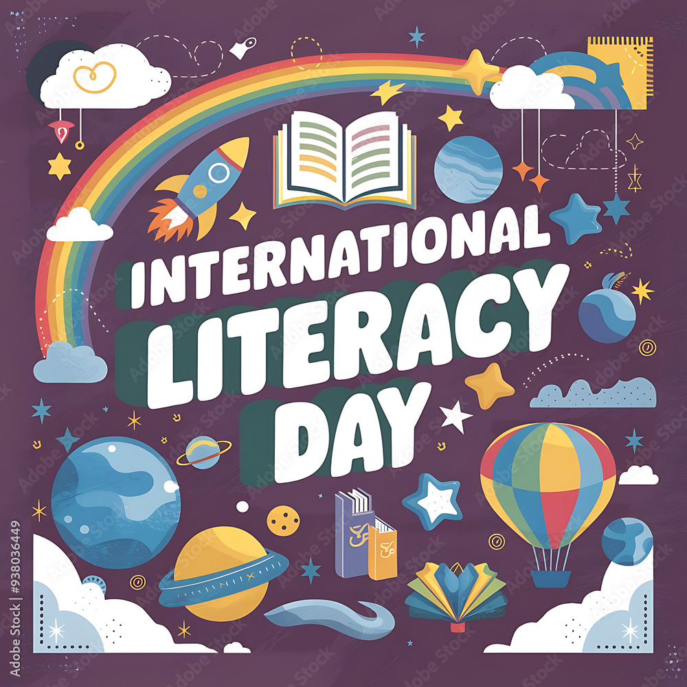 Literacy day background, banner, post, conceptual design. 8th September ...