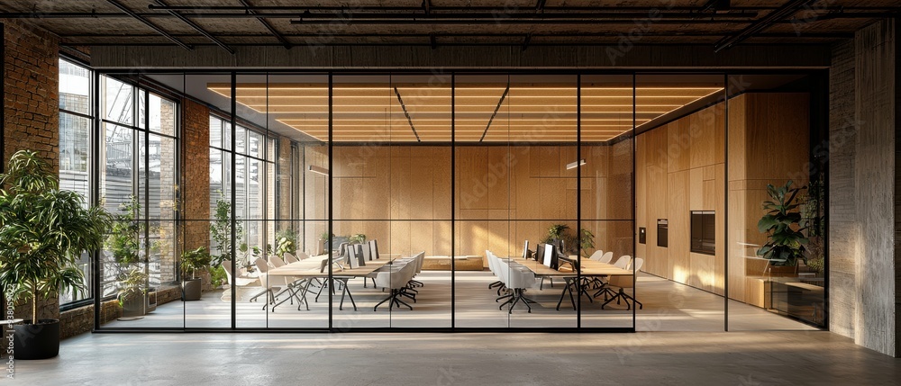 Modular meeting spaces with reconfigurable paper dividers and smart ...