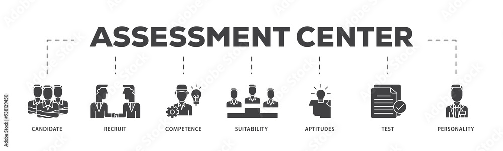 Assessment icon infographic illustration concept with icon of user ...