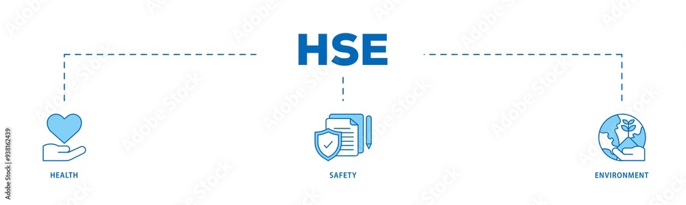 HSE icon infographic illustration concept with icon of Health Safety ...