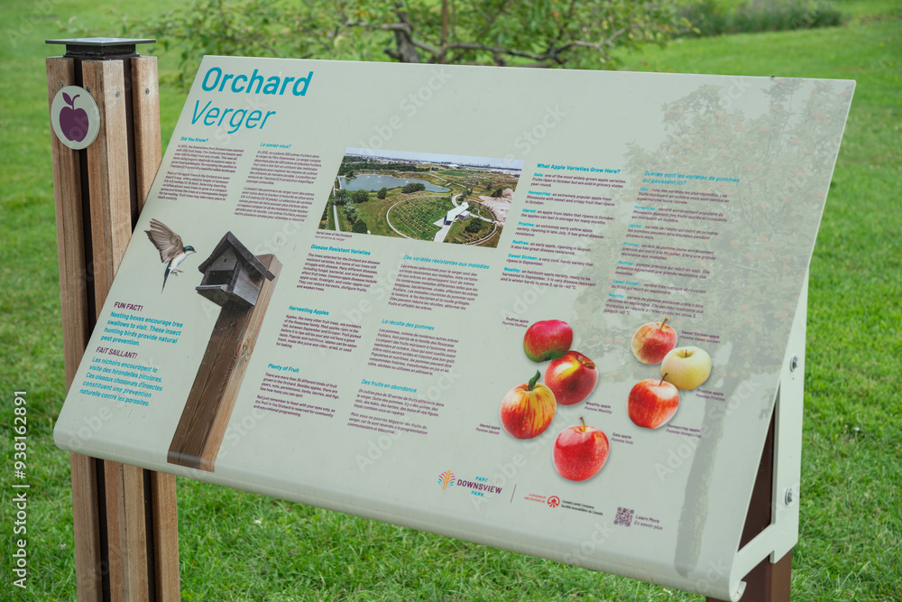 orchard sign at Downsview Park, a national urban park at a former ...