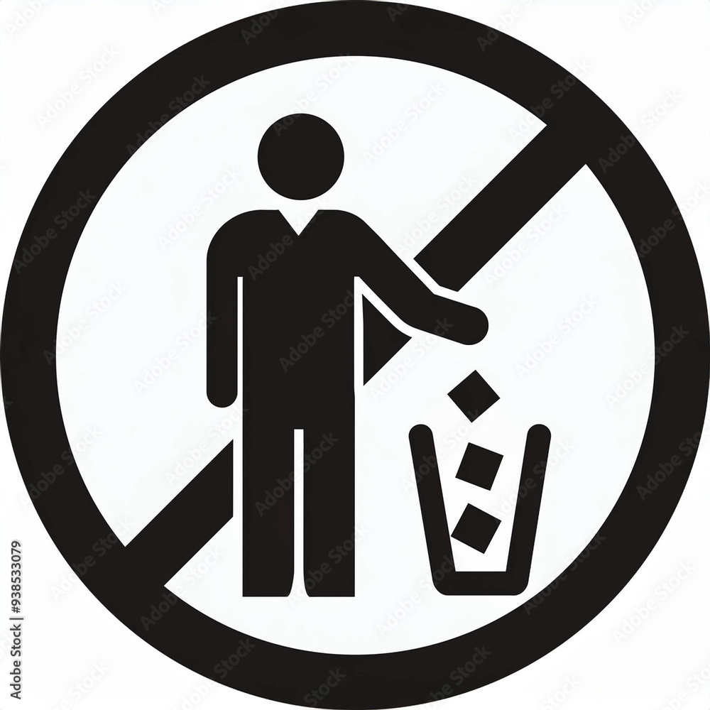Do not dispose of waste in this bin. Stock Illustration | Adobe Stock