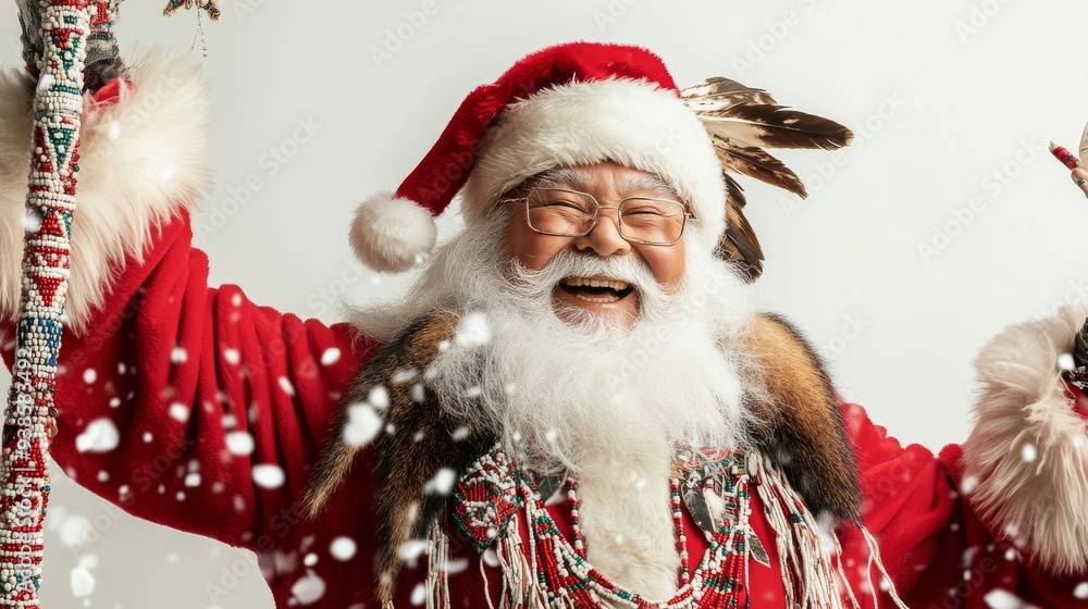 Indigenous Santa Claus: A joyous Indigenous Santa Claus spreads holiday ...