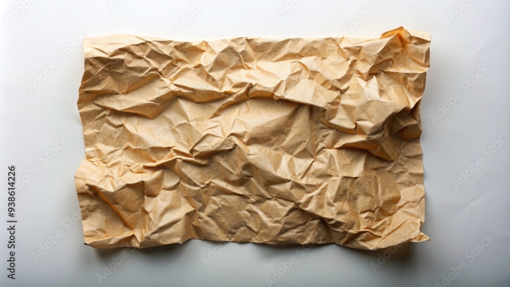 Crumpled paper with visible texture on a clear background, texture ...