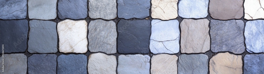 Slate Paving Textures in Grey and Beige, smooth surfaces in earthy ...