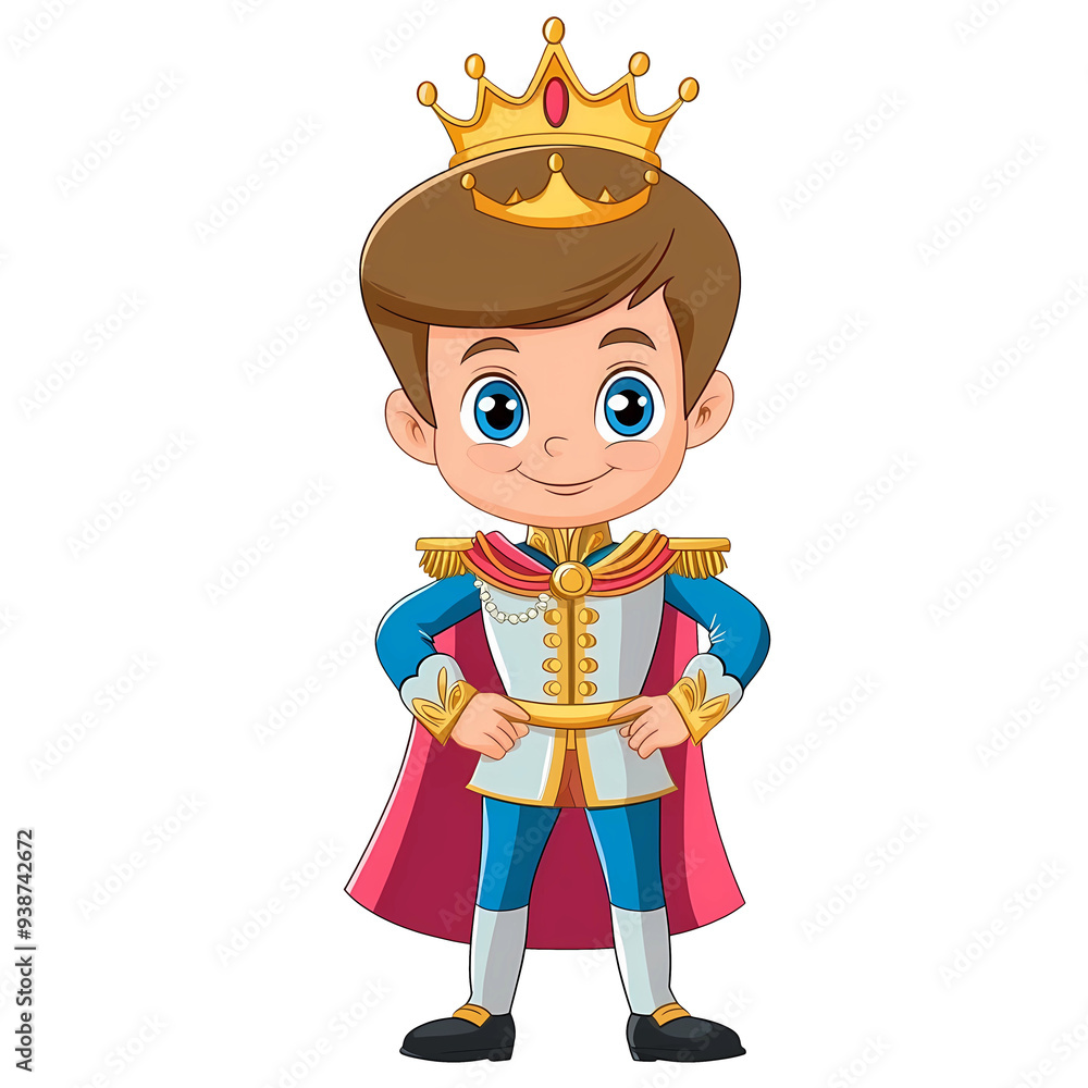 Cute little prince Cartoon on transparent background, generated ai ...