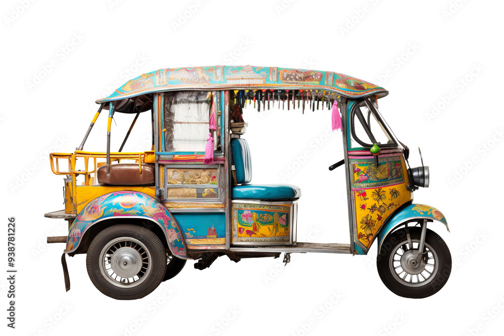 Detailed png illustration of a modern pedicab with transparent ...