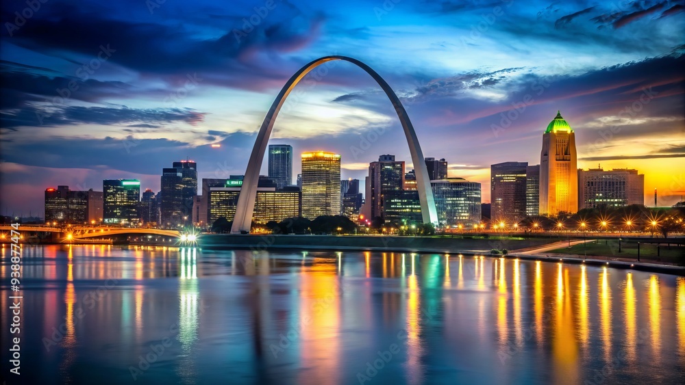 Cityscape Of St Louis, Missouri, Showcasing The Iconic Gateway Arch ...