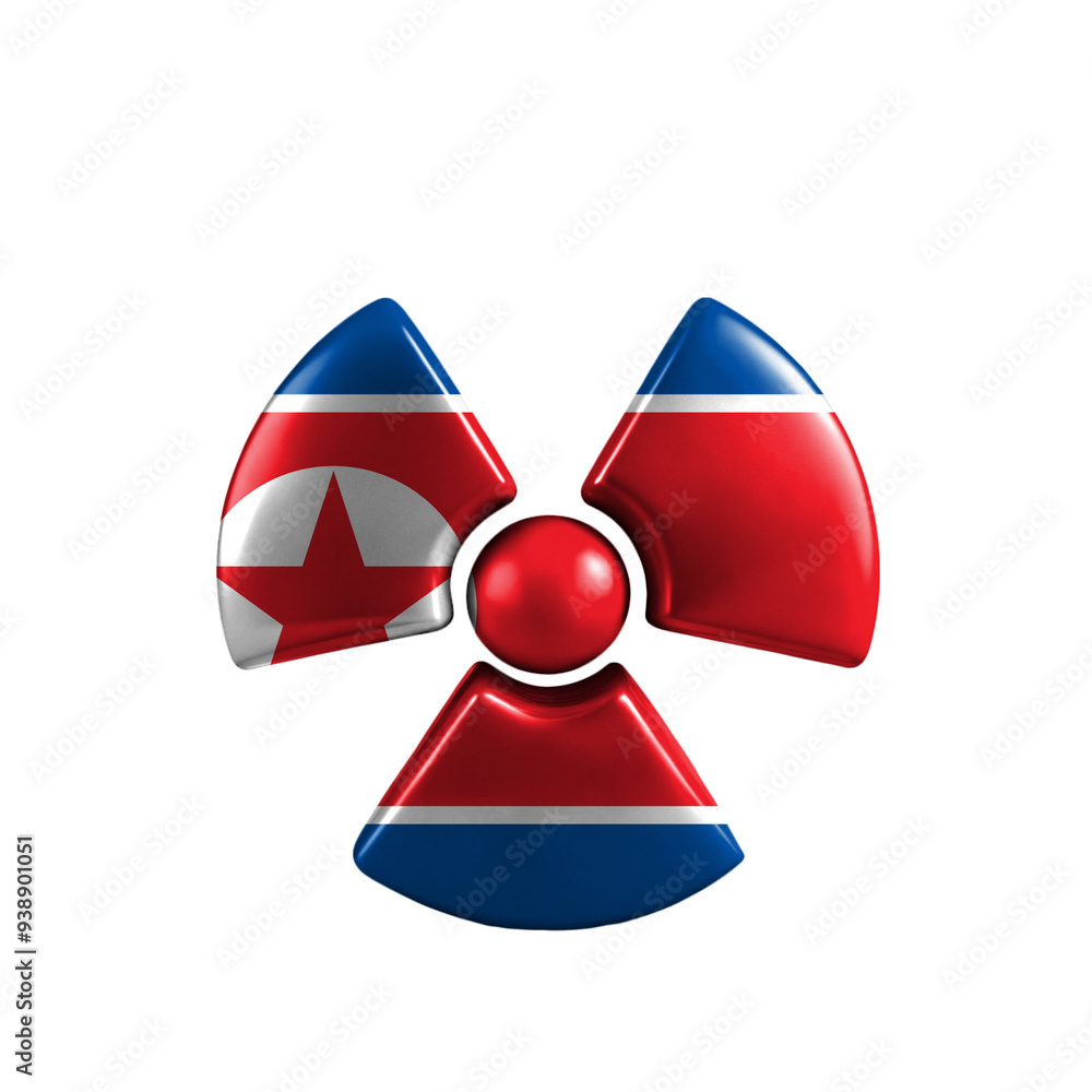 North Korea, 3D PNG Radiation icon, radioactive weapon, biochemical ...
