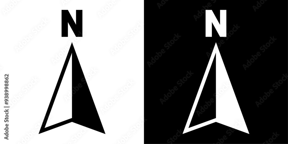 ofvs705 OutlineFilledVectorSign ofvs - north arrow vector icon . n ...
