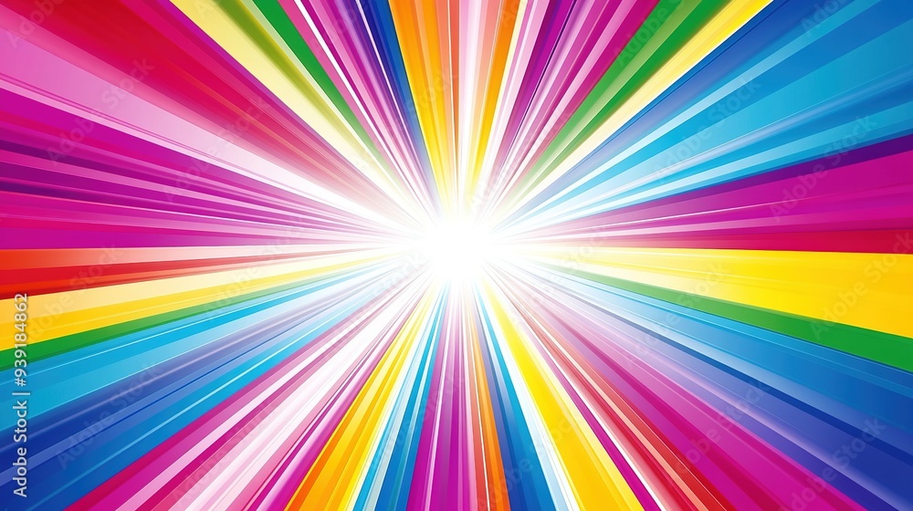 Colorful Pop Art Rays Background for Comics and Posters: Retro-Inspired ...