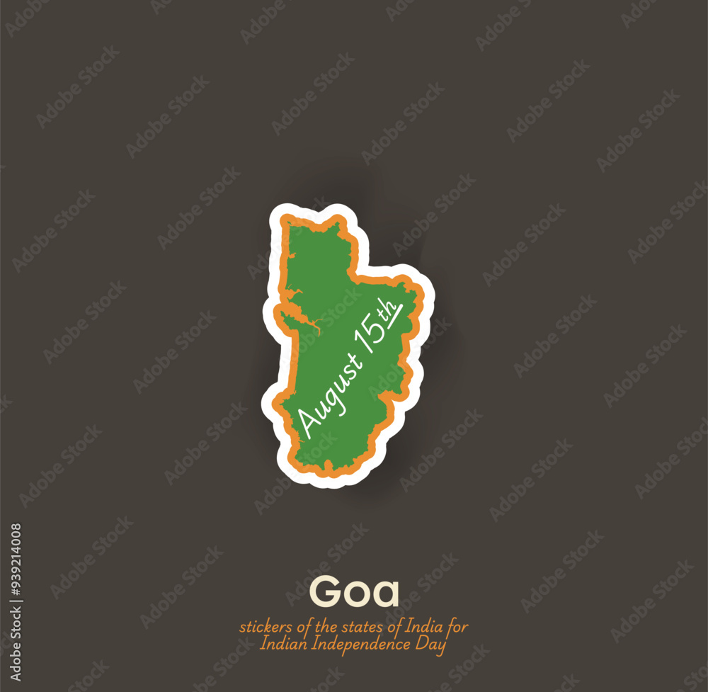 Celebrate independence of India with this unique Goa vector sticker ...