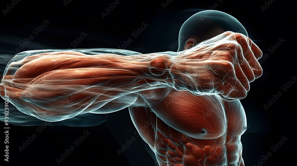 Muscular System During a Punch: A dynamic image of the muscular system ...