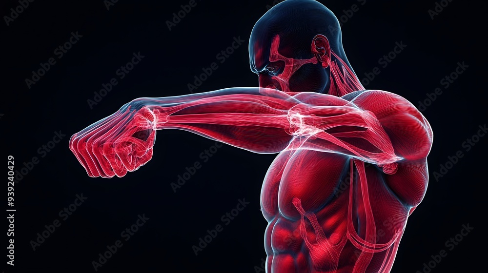 Muscular System During a Punch: A dynamic image of the muscular system ...