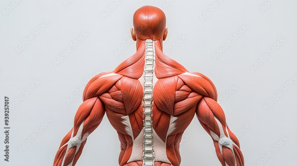 Muscular System of the Human Back: A detailed view of the back muscles ...