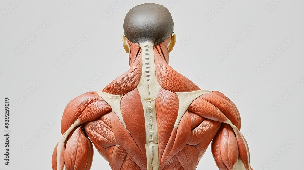 Muscular System of the Human Back: A detailed view of the back muscles ...
