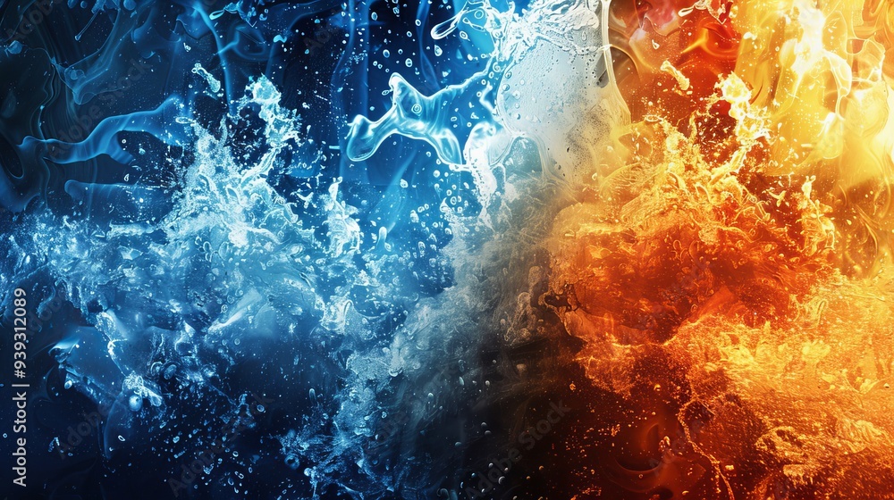 High-resolution abstract wallpaper featuring an exploding water-cooled ...
