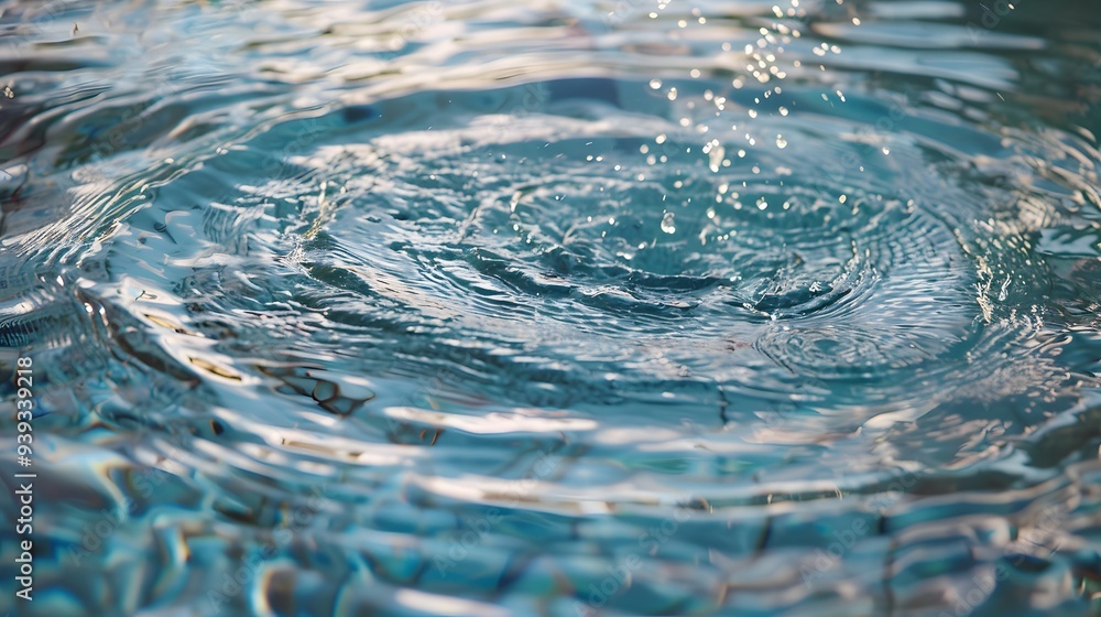 Water Ripples: Water ripples in a pool with no visible object ...
