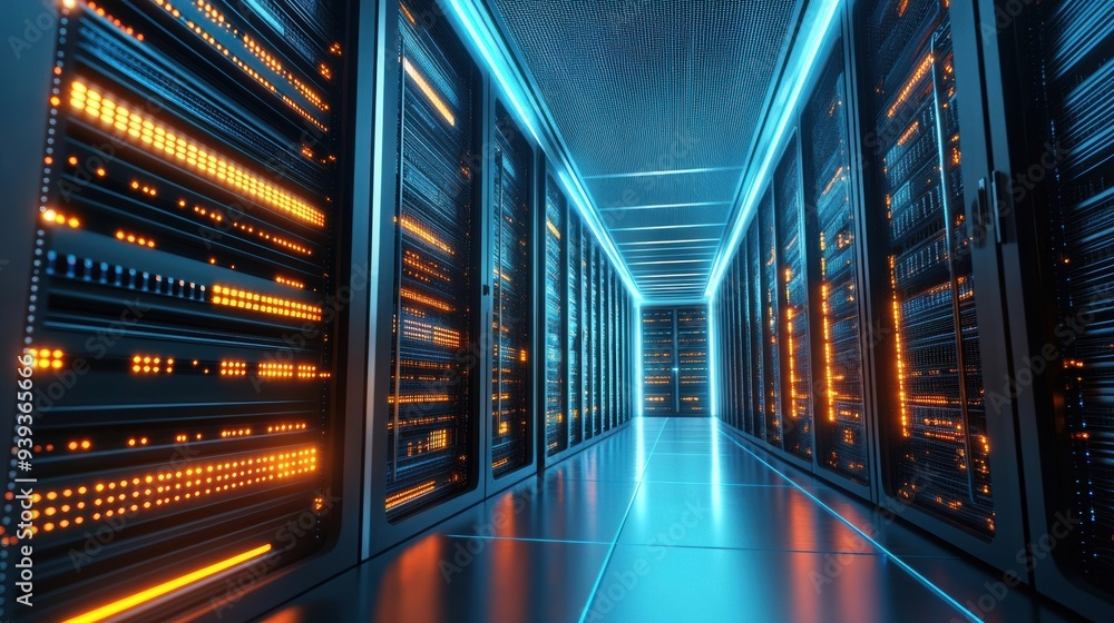 Data center with fiber optic backbone and high-speed infrastructure in ...