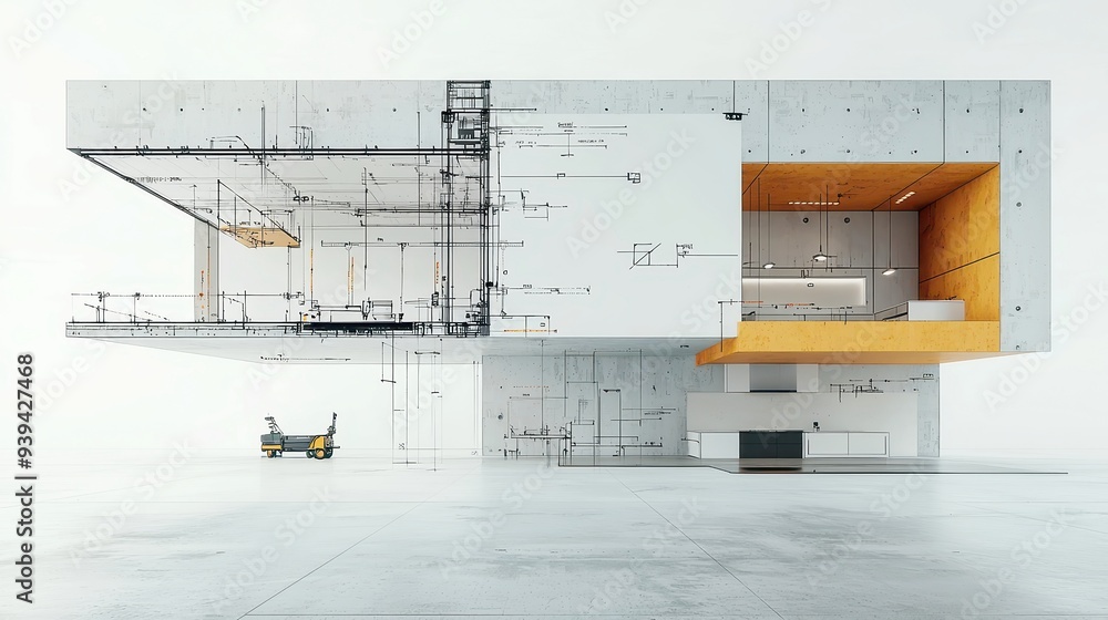 Transforming Spaces, a vivid depiction of a paint roller at work on a ...