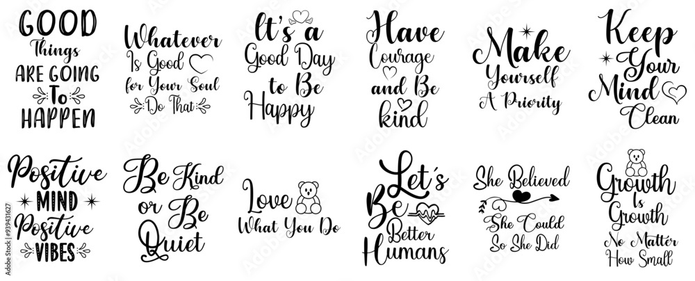 Simple Positive Invitation, Labels And Badges Pack Vector Illustration ...