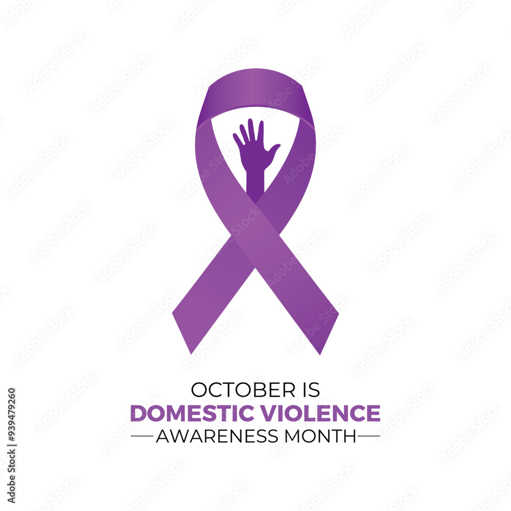 Domestic Violence Awareness Month. Banner poster, flyer and background ...